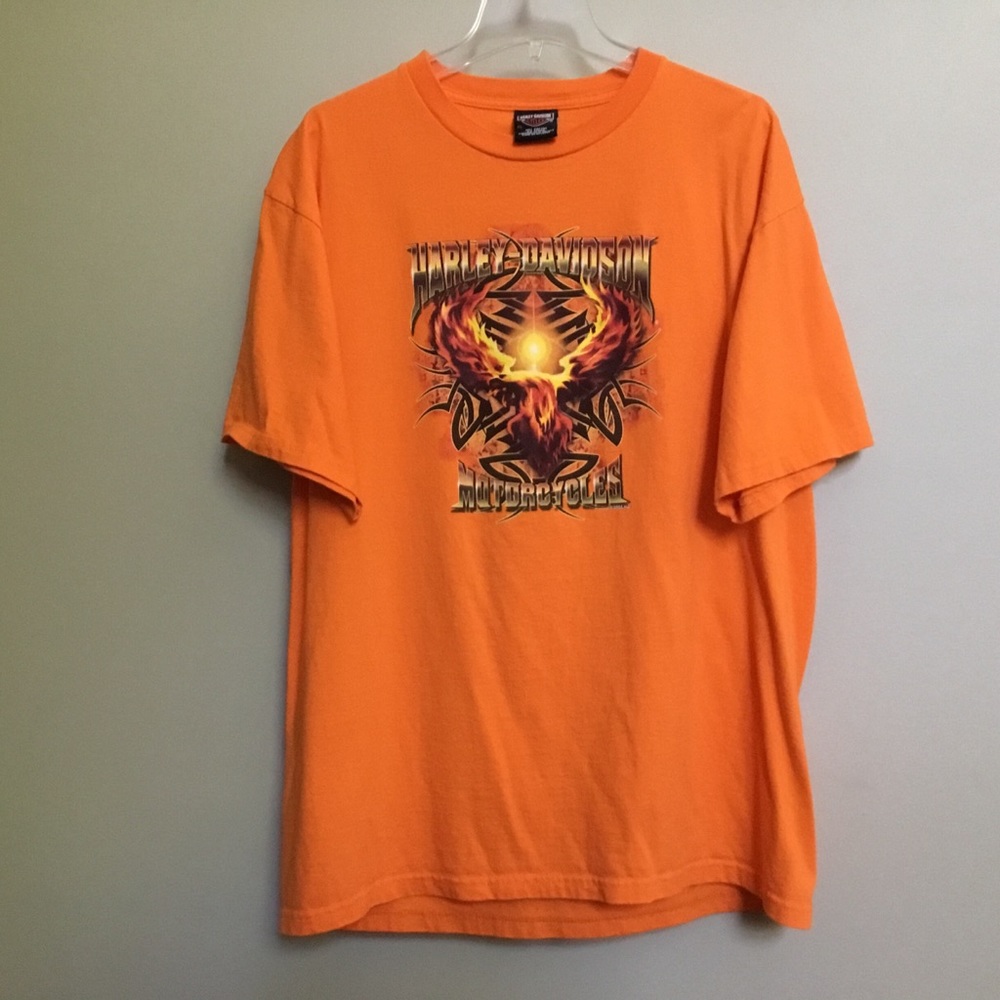 2005 Harley Davidson Graphic Burning Eagle Tee Xl - Gem